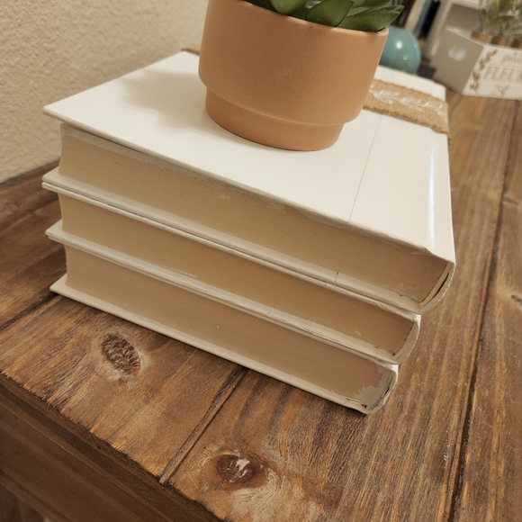 Margie's Things | Accents | Home Sweet Home White Decorative Book Stack ...